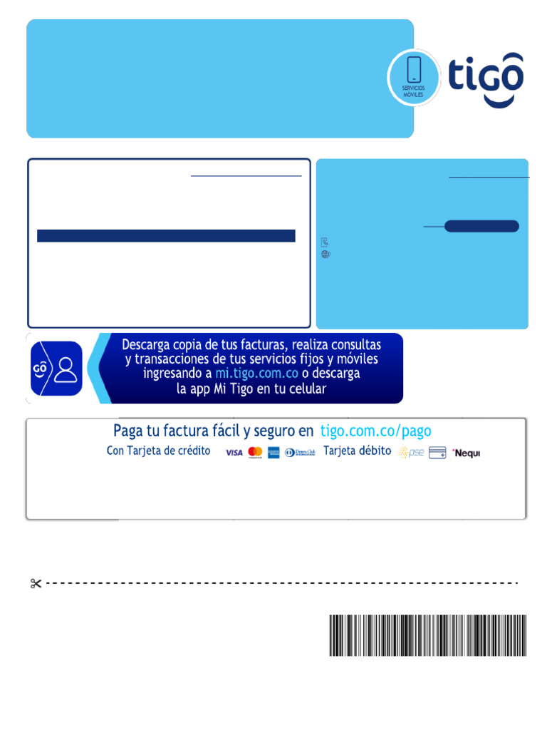 factura tigo | PDF | Tarjeta de débito | Servicios financieros minoristas