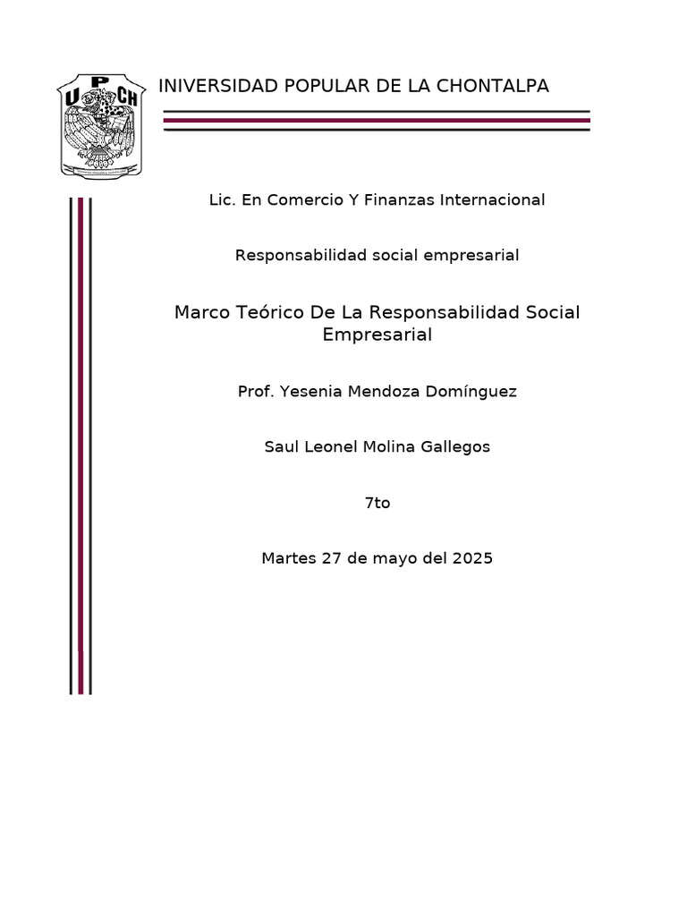 Marco Teorico de La Responsabilidad Social | PDF | Responsabilidad social corporativa | Business