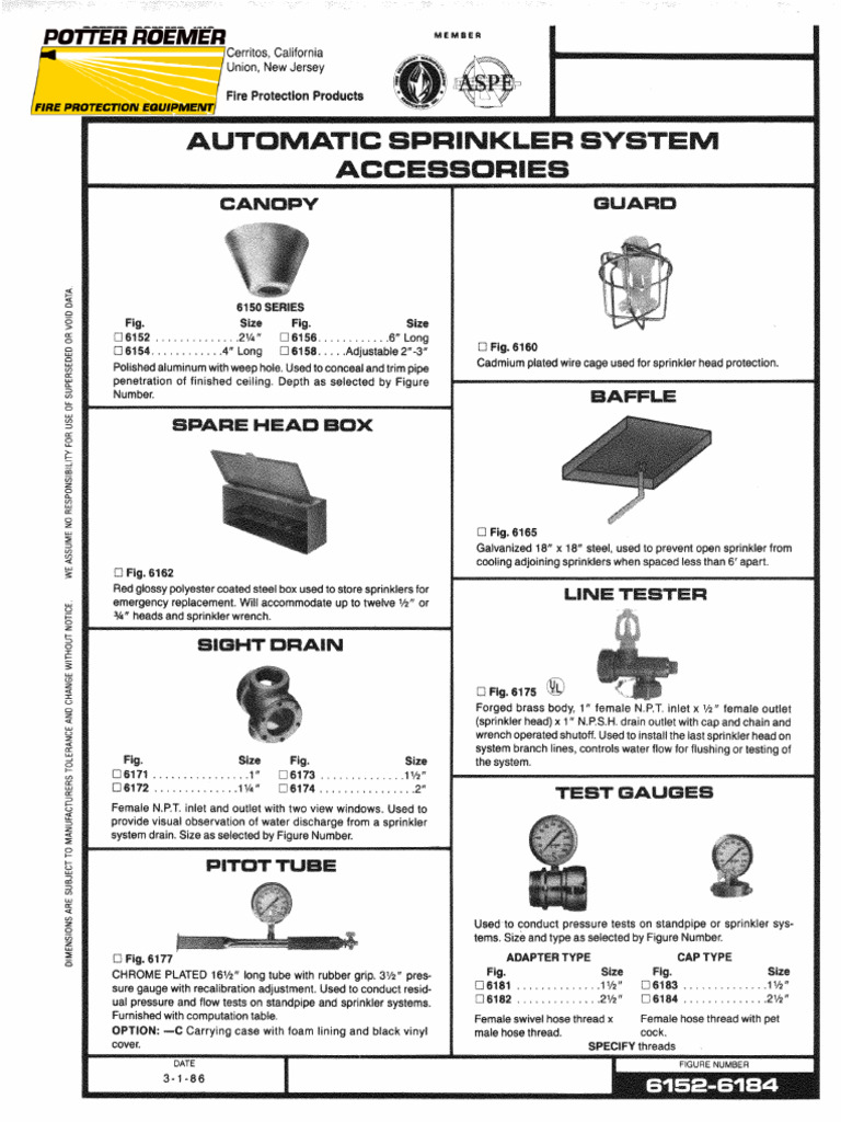 Potter Roemer Flow Test Pitot Knife and S-R Cap | PDF