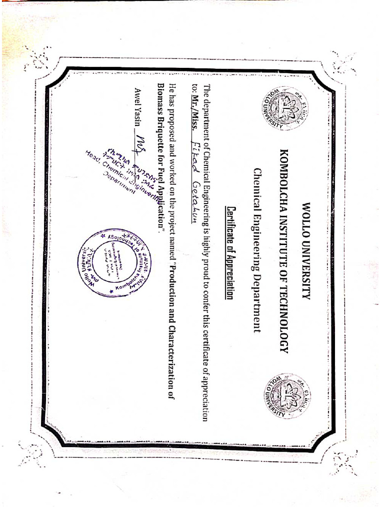 Thesis Certificate | PDF