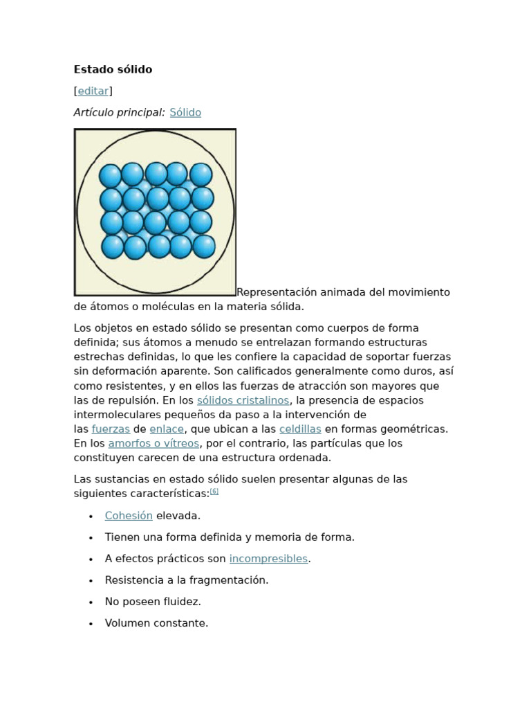 Estado Sólido | PDF | Gases | Líquidos
