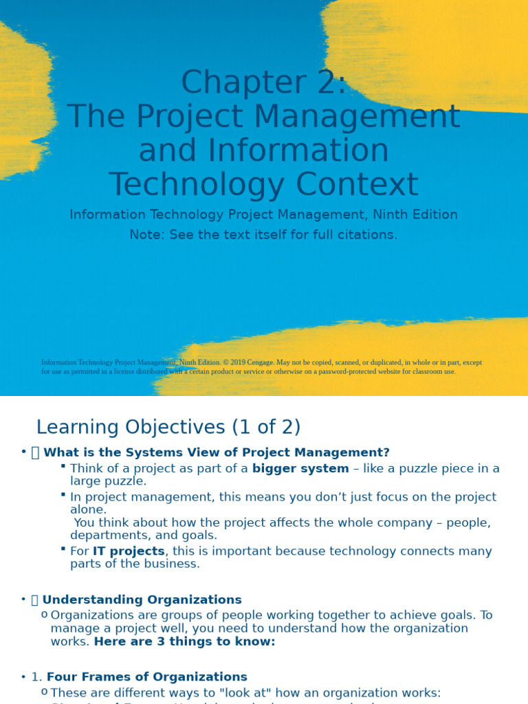 The Project Management and Information Technology Context - ch02 | PDF | Software Development ...
