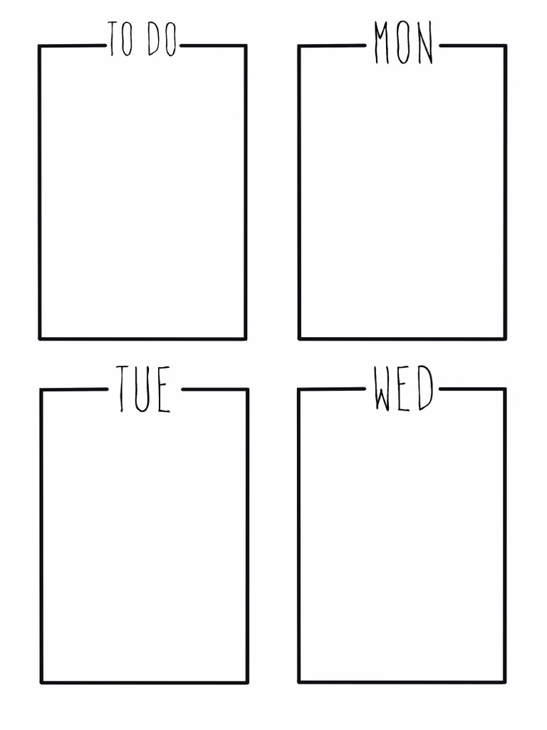 Simple Minimalist Weekly Spread | PDF