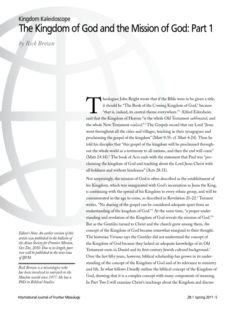 Understanding the Kingdom of God | PDF | Jesus | Kingship And Kingdom ...