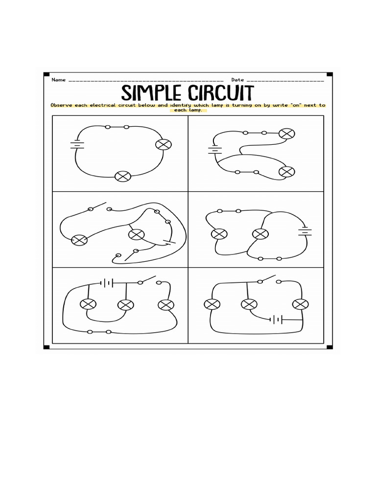 Simple Circuit 5th Grade Worksheet 18961.Jpg | PDF