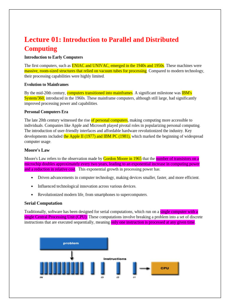PDC Notes Complete- Updated | PDF | Central Processing Unit | Parallel ...