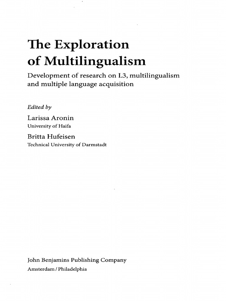 The Exploration of Multilingualism: Development of Research On L3 ...