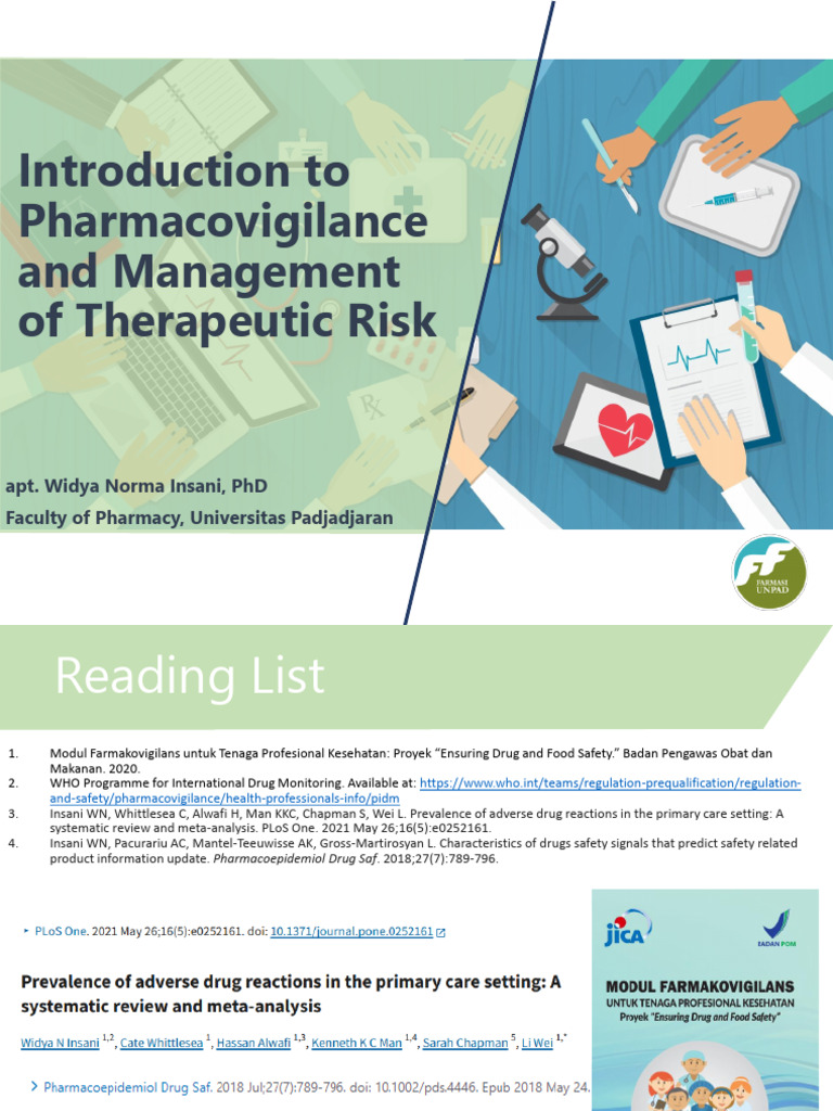 Introduction To PHV and Ther Risk - Widya Norma Insani - Farmasi UNPAD | PDF | Pharmacovigilance ...