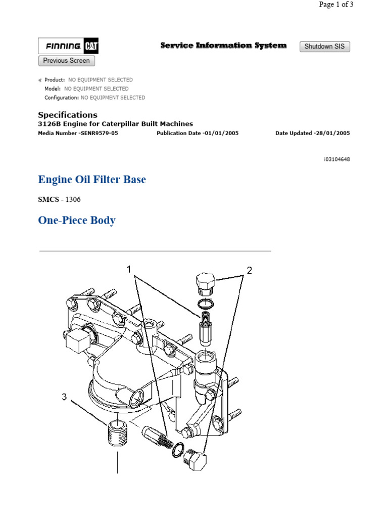 Engine Oil Filter Base | PDF