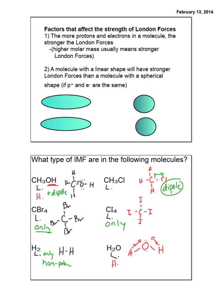 Intermolecular Forces Part 2 | PDF | Intermolecular Force | Chemical ...