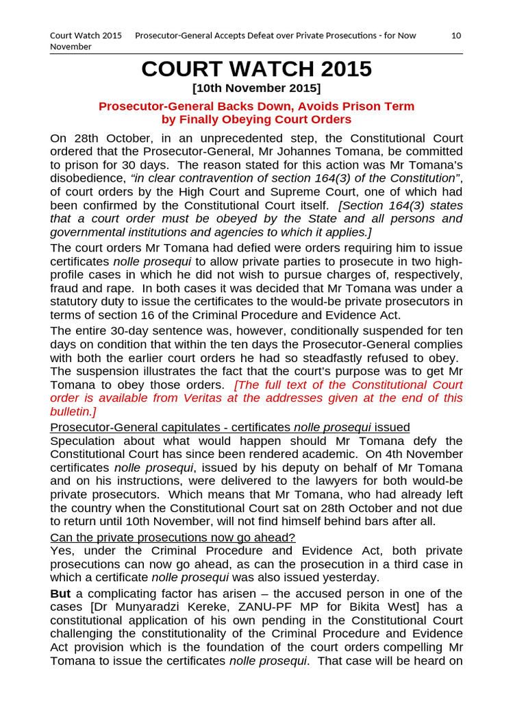 Court Watch 2015 - Prosecutor-General Accepts Defeat Over Private ...