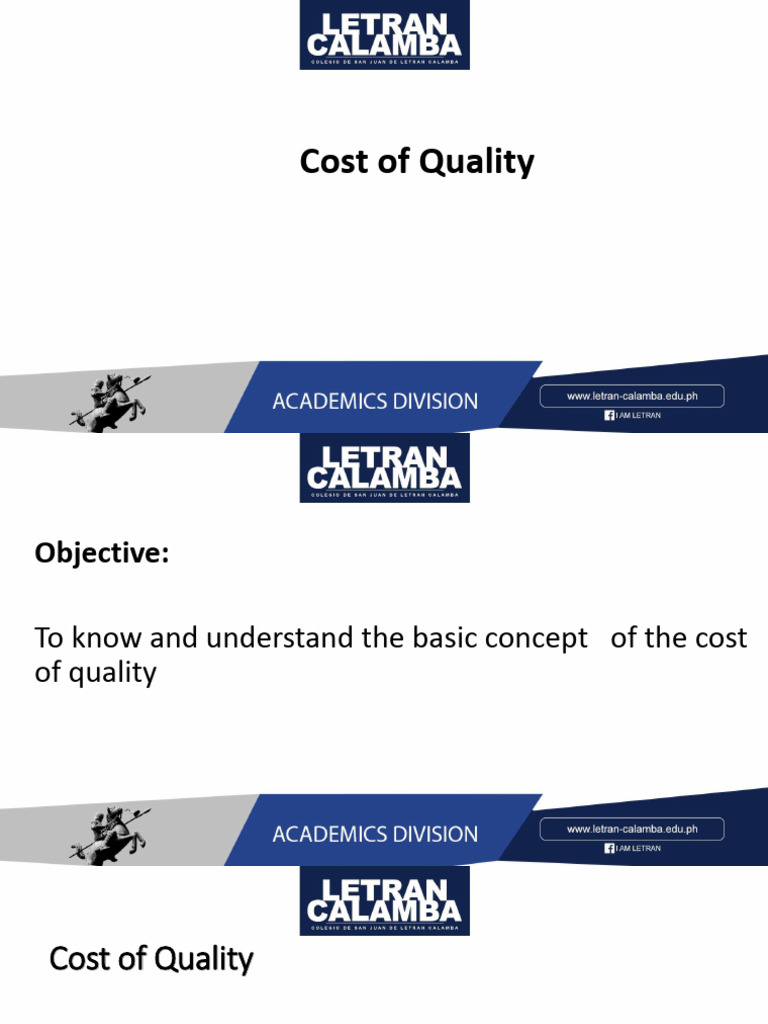 Cost of Quality | PDF