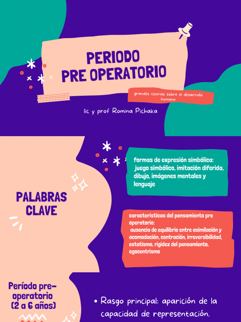 Periodo Pre- Operatorio | PDF