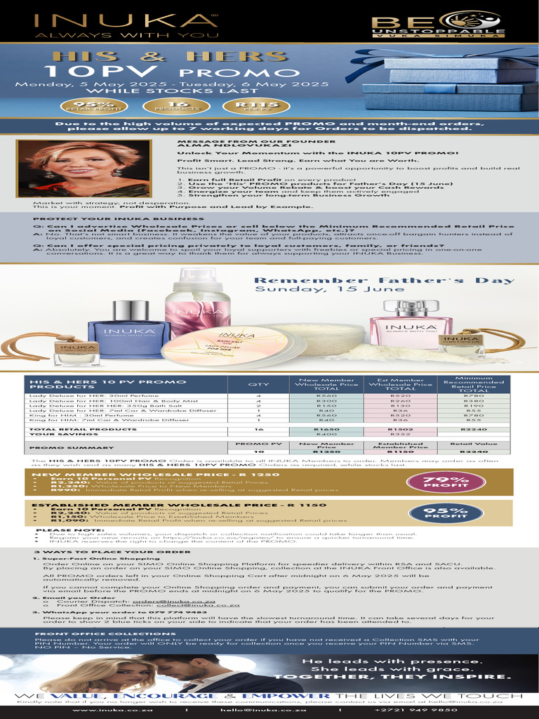 INUKA 10PV His and Hers Promo - May - 2025 | PDF | Online Shopping ...