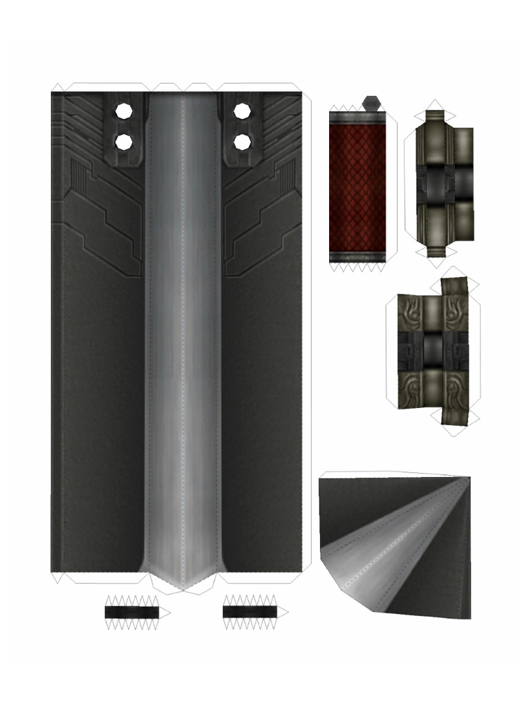 Final Fantasy VII - Buster Sword Papercraft | PDF