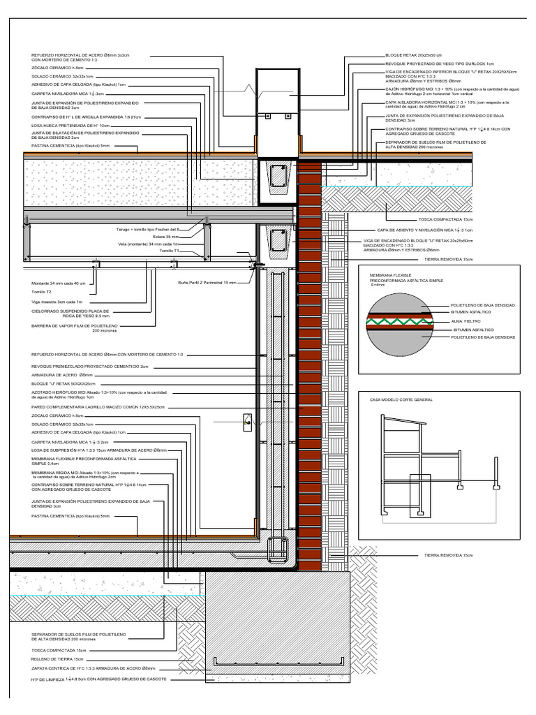 Especificaciones de Contrapiso y Estructura | PDF | edificio | Sector ...