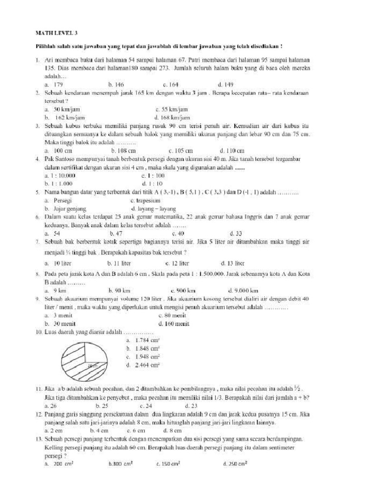 Latihan Soal MTK Azam 30 Juli 2024 | PDF