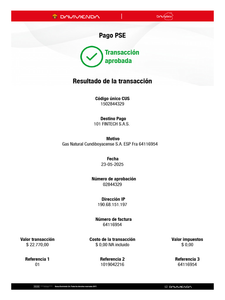 Pago Vanti Mayo | PDF