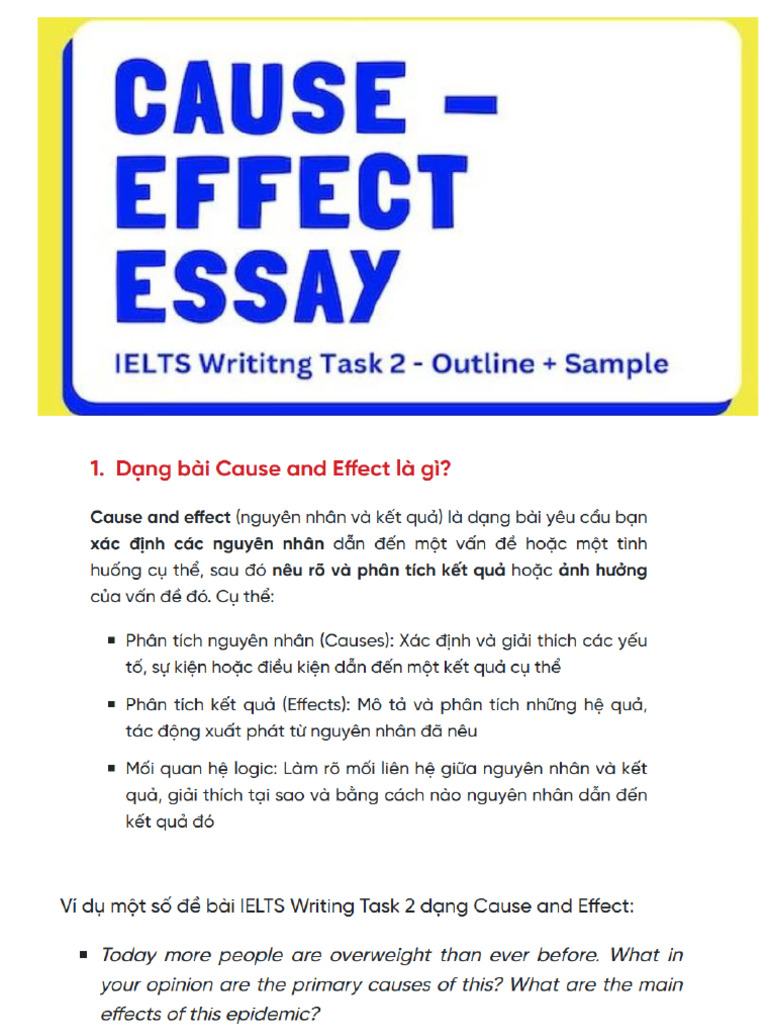 Cause and Effect | PDF