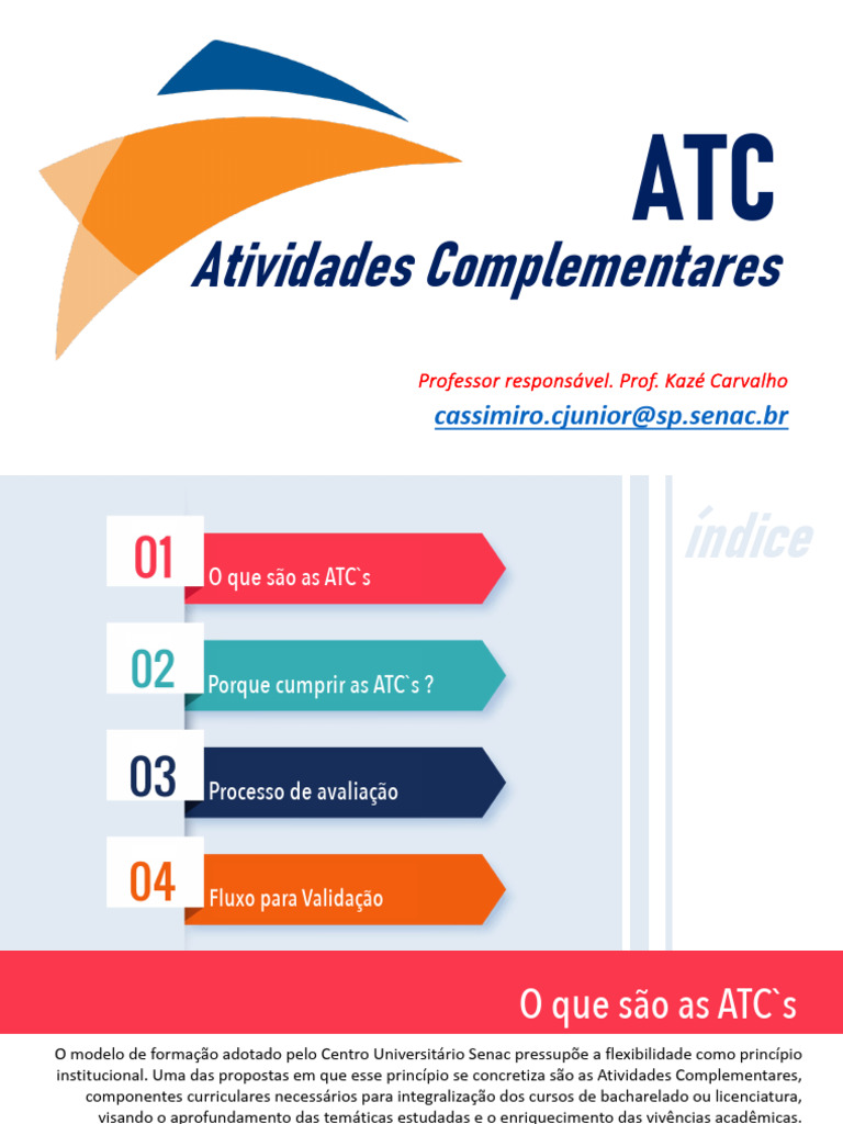Guia das Atividades Complementares ATC | PDF | Desenvolvimento profissional
