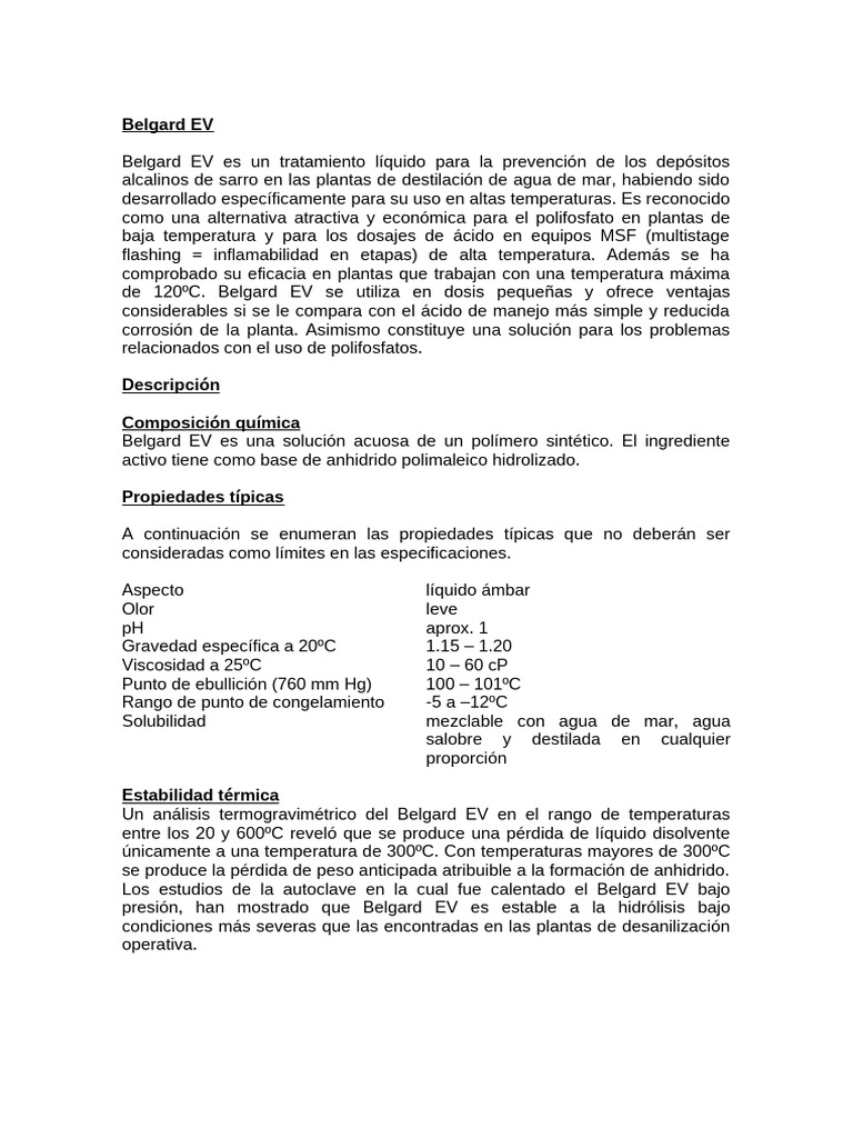 Belgard EV | PDF | Calcio | Corrosión