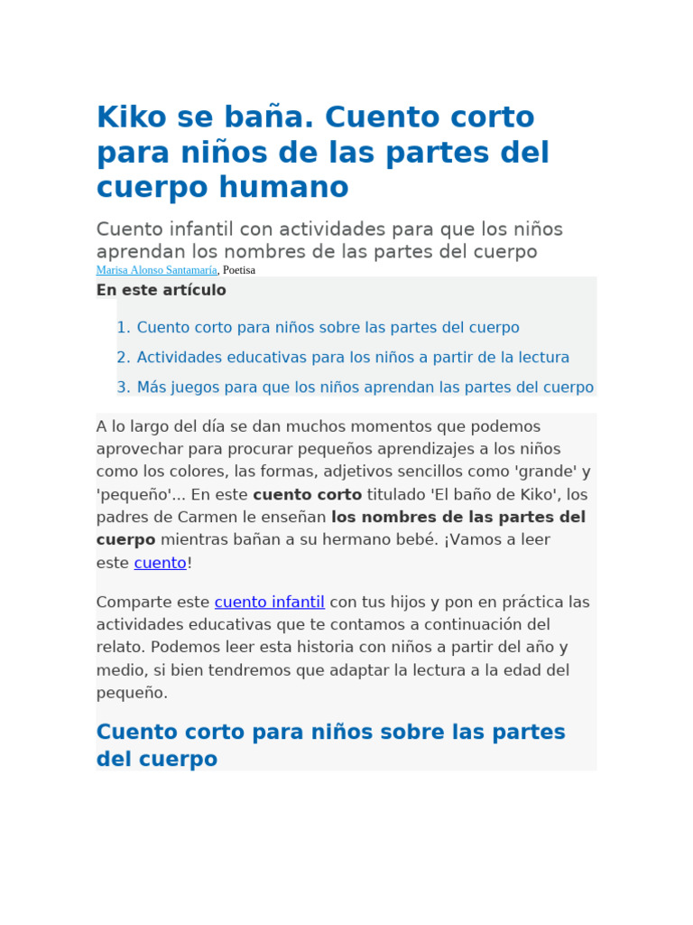 El Baño de Kiko | PDF