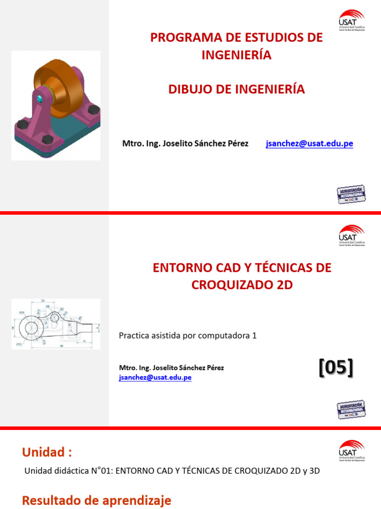 Sesión 5 Practica Asistida Por Computadora 1 CAD 2D | PDF