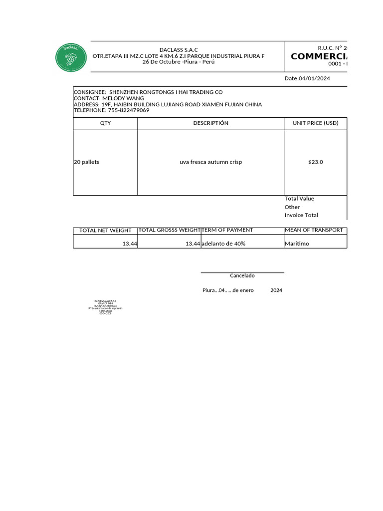 Copia de Documentos Comerciales Documentación NNII | PDF | El comercio ...