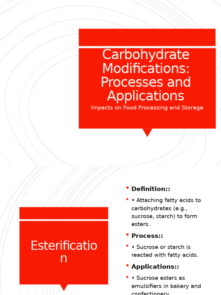Modified Carbohydrates in Food Applications | PDF | Starch | Chemistry
