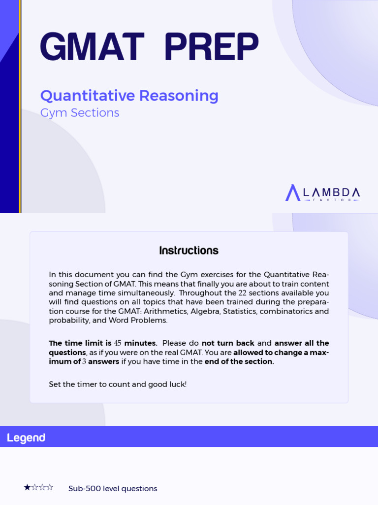 Quantitative Reasoning Sections Níveis 3-4 | PDF | Interest | Mean