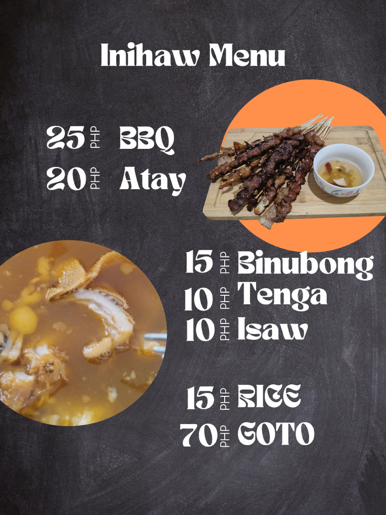 Inihaw Menu | PDF