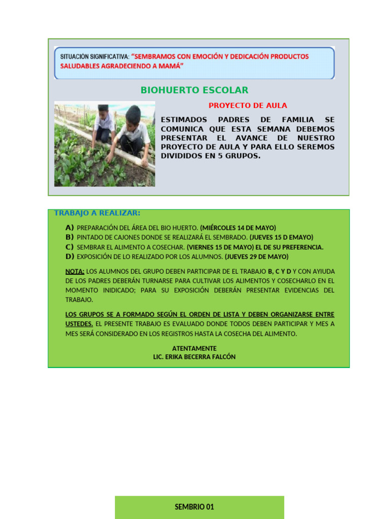 Biohuerto Escolar 3e | PDF