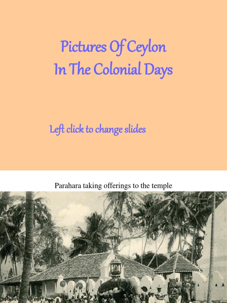 Rare Pictures of Ceylon (Sri Lanka) | PDF