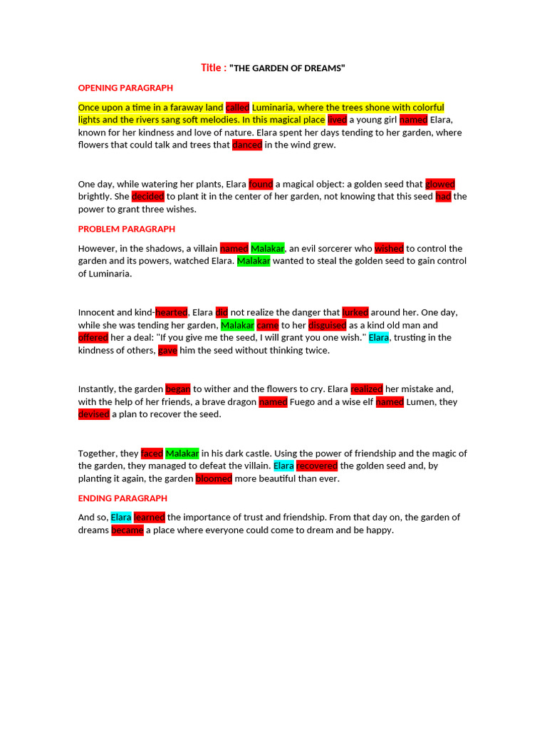 Story Homework | PDF