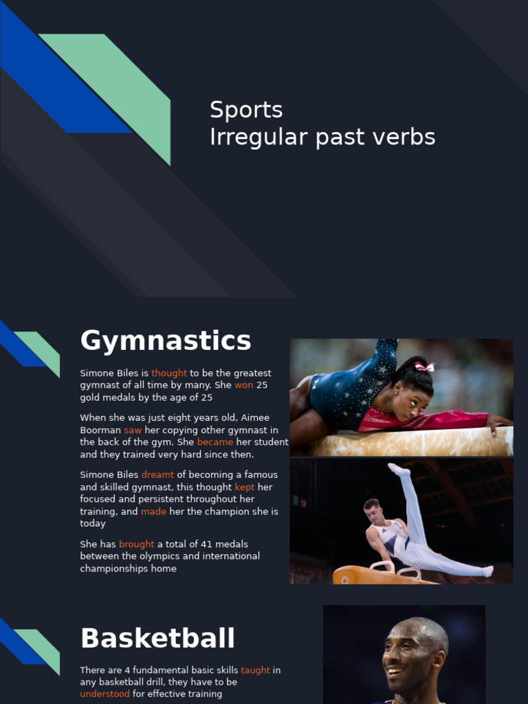 Sports - Irregular Past Verbs | PDF