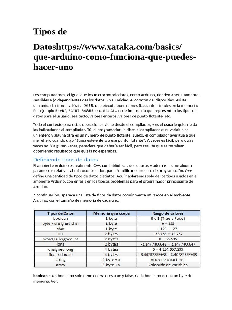 2 Tipos de Datos | PDF | Poco | Tipo de datos