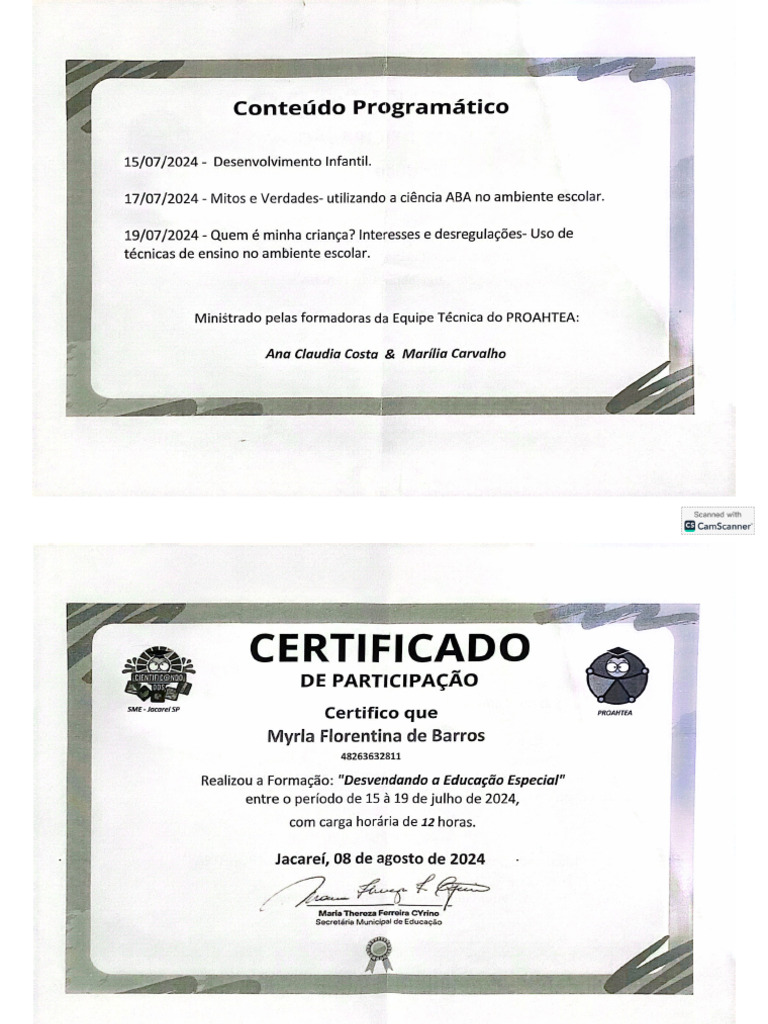 Certificado 12 Horas | PDF