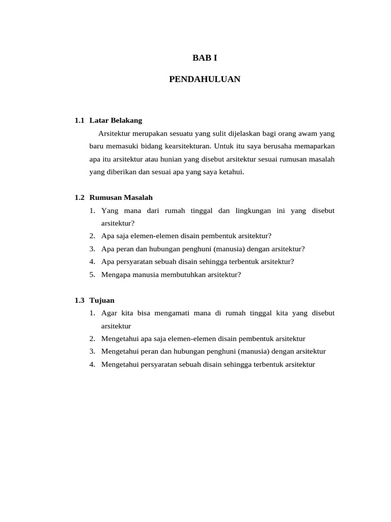 Tugas Kecil Pengantar Arsitektur | PDF