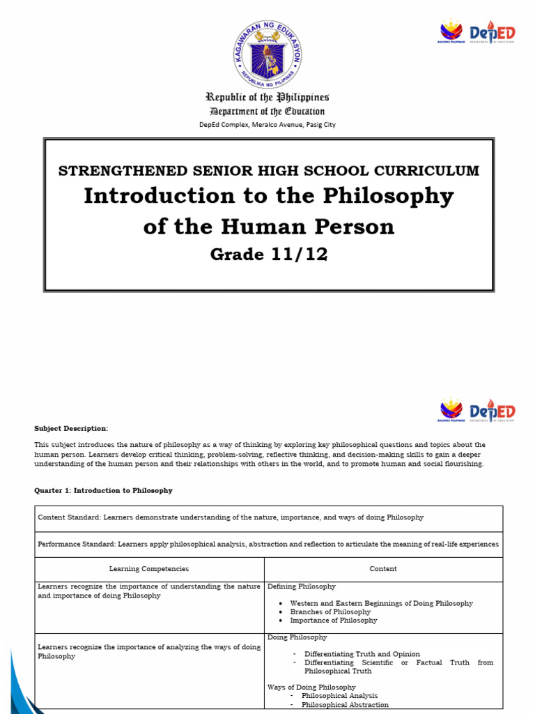 Introduction to Human Philosophy Course | PDF | Reason | Truth