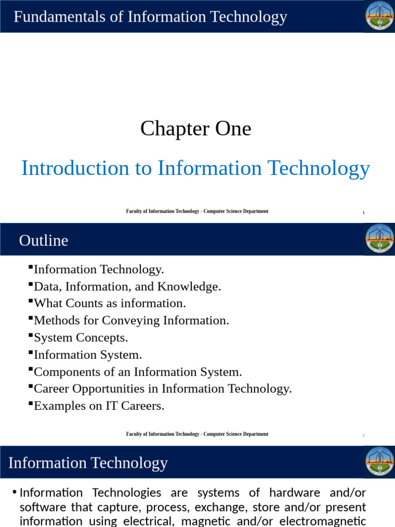 Chapter 1 Introduction To Information Technology 2 | PDF | Information | Communication
