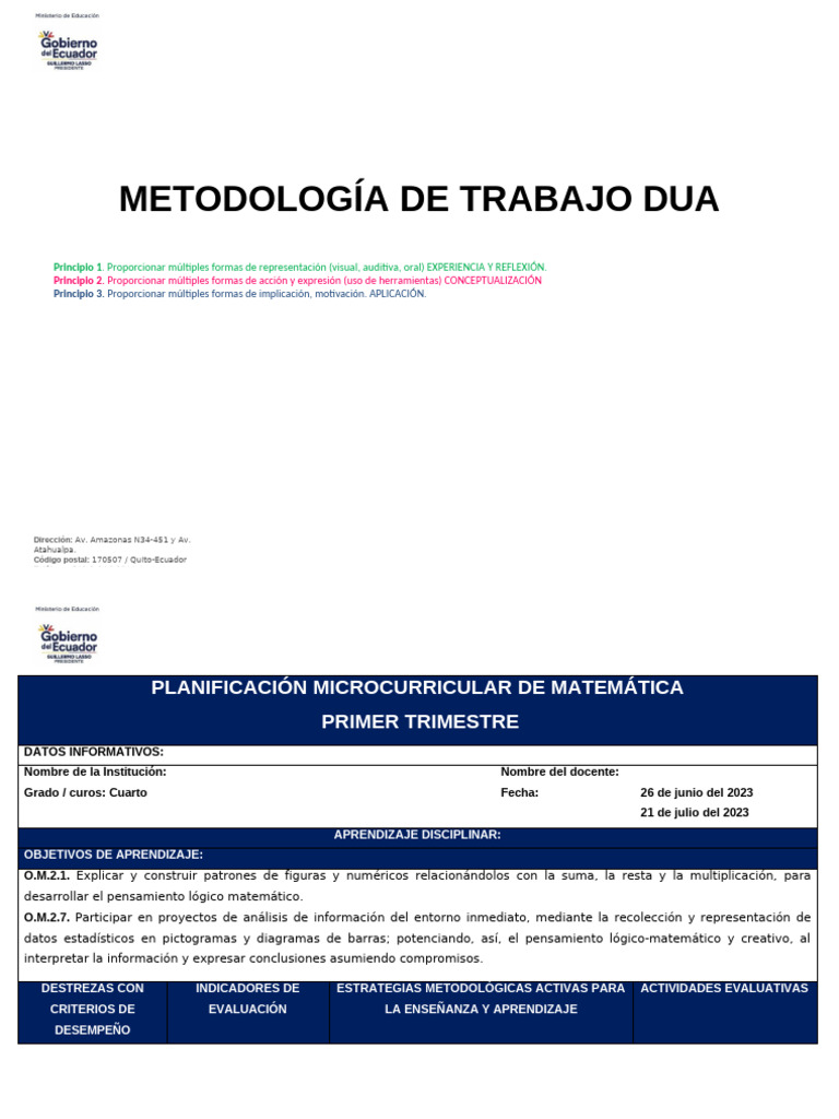 4TO- MATE - 1ER - TRIMESTRE | PDF | Aprendizaje | Secuencia