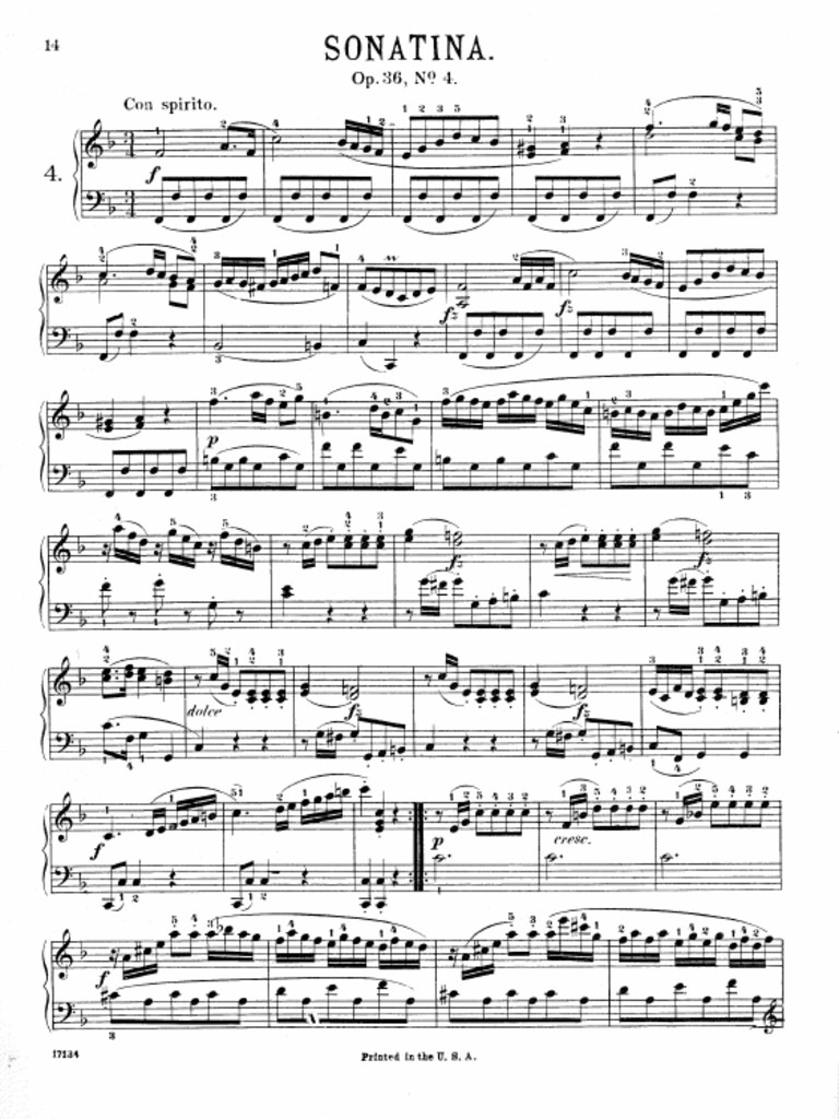 Klementi - Sonatina Op. 36, Br. 4 | PDF