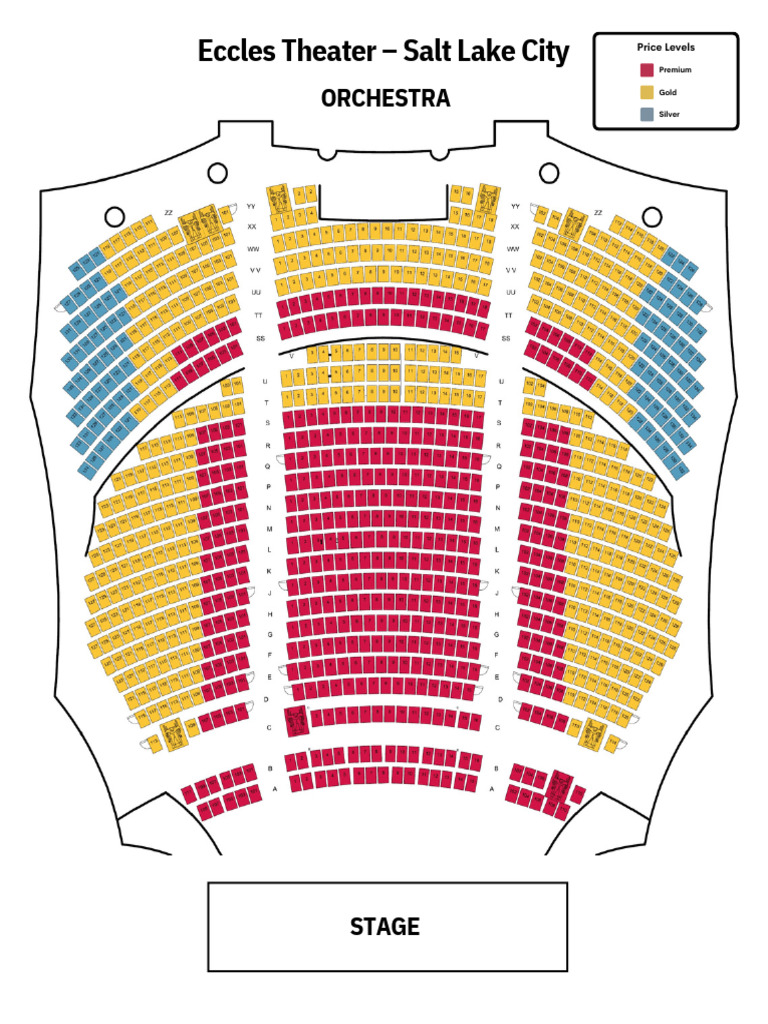 Eccles 2324 Full Seating Chart With Key 1 | PDF