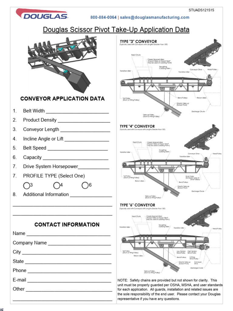 Conveyor Application Data Form | PDF