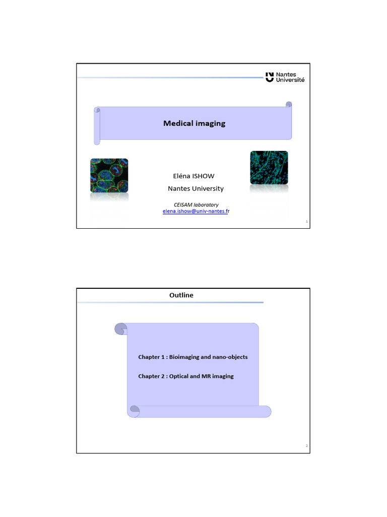 Bioimaging Techniques and Nanoparticles | PDF | Nanotechnology ...