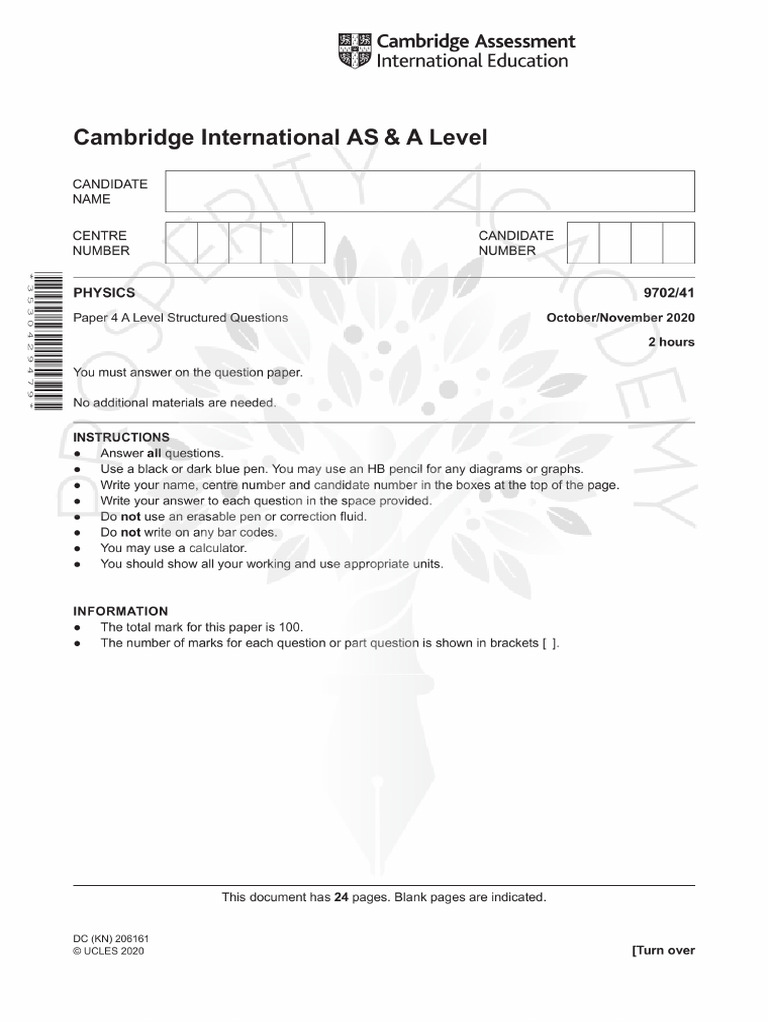 9702 w20 QP 41 Watermark | PDF