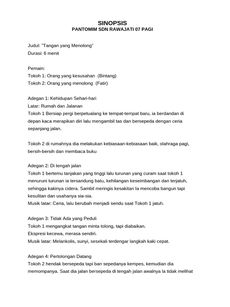 Sinopsis Pantomim | PDF