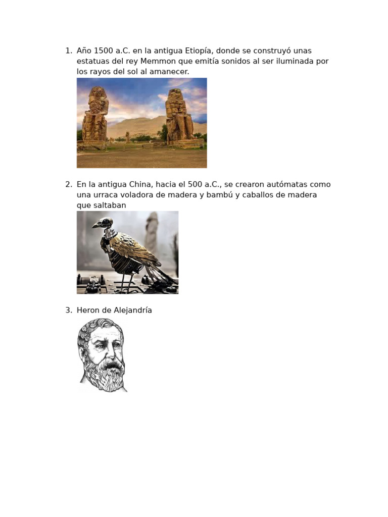 Historia de los autómatas a través del tiempo | PDF