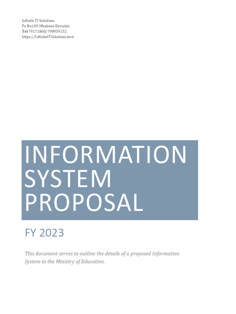 Information System Proposal Ministry | PDF | Educational Technology ...