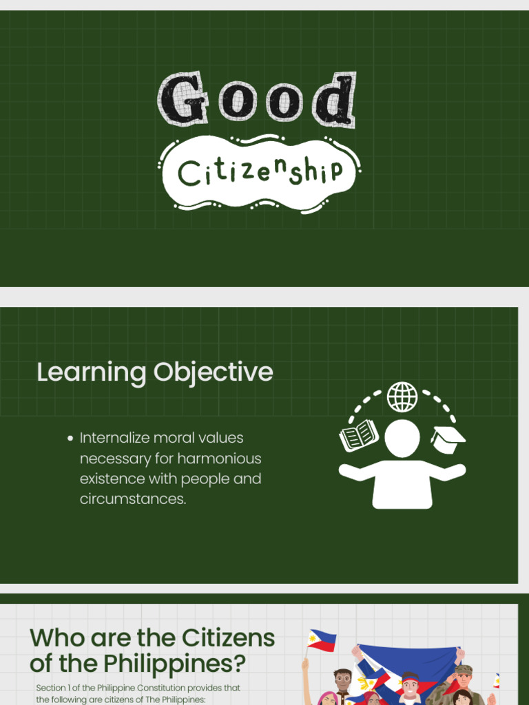 NSTP Module 1 Good Citizenship | PDF | Naturalization | Citizenship